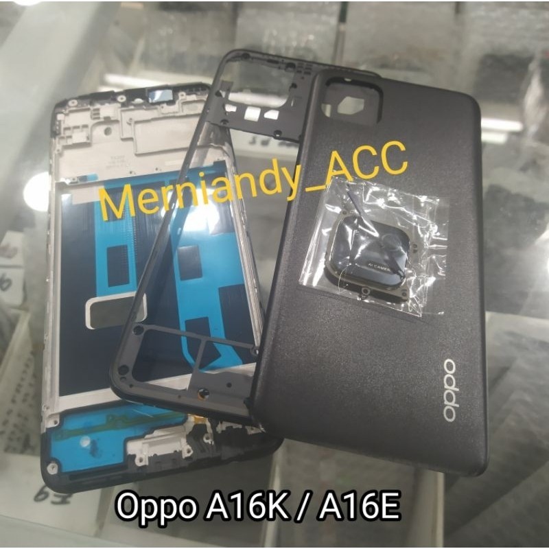 Jual kesing fullset frame lcd Oppo A16K / A16E Cessing hausing + Frame ...
