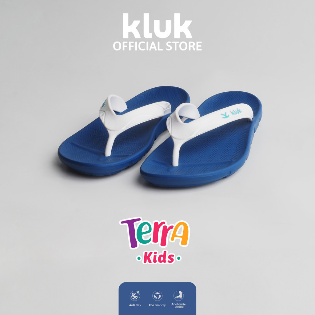 Jual KLUK Sandal Jepit Anak - Terra Uno Esta BlueWhite(S) - Anatomic ...