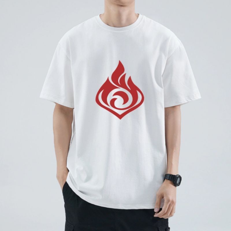 Jual Kaos Genshin impact icon Pyro/kaos Genshin impact pyro | Shopee ...