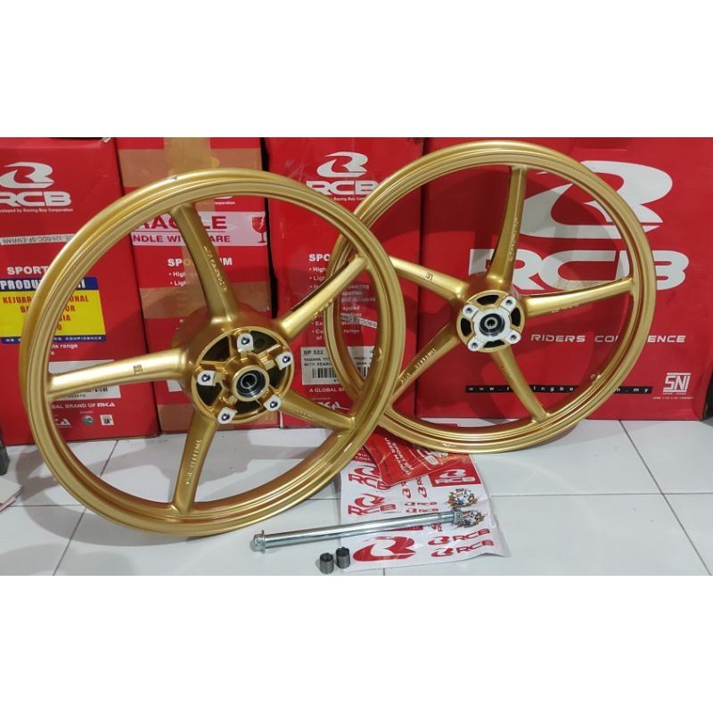 Jual Velg RCB SP522 Gold PNP Honda Tiger ukuran 160 depan belakang ...
