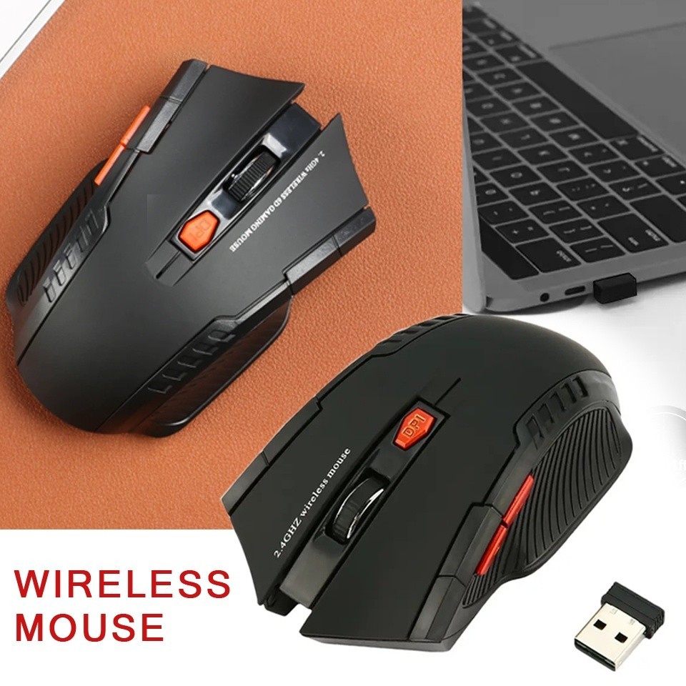 Jual Mouse Wireless 6D 2.4GHz 1600DPI Gaming Baterai AAA For PC ...