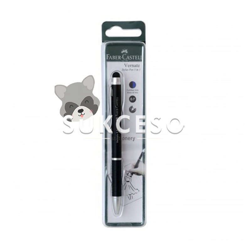 Jual Faber Castell Pulpen Vernate Stylus Pen 3 In 1 " BLACK " | Shopee ...