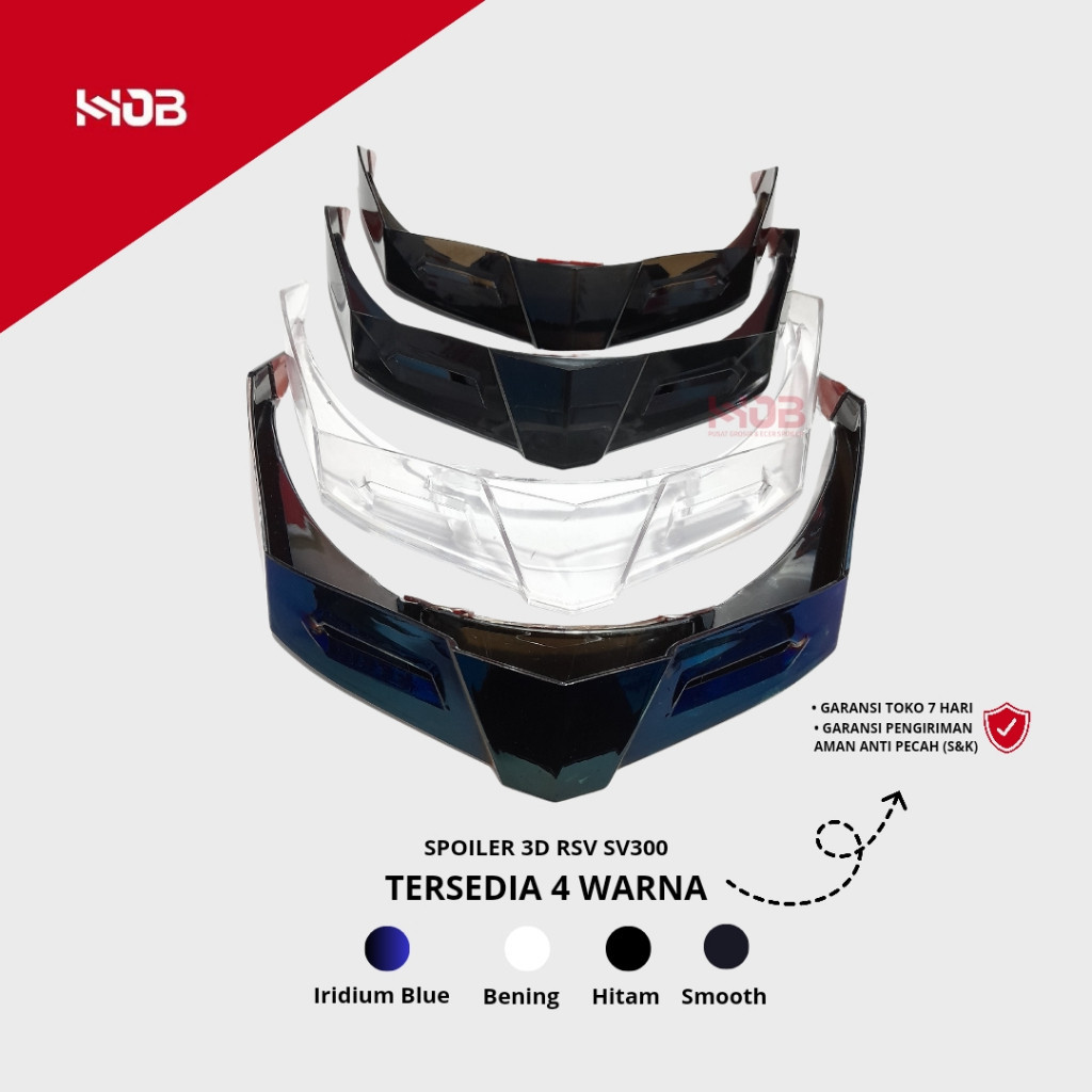 Jual Spoiler helm 3D RSV SV300 polos - SPOILER HELM RSV 3D SV300 - BLUE ...