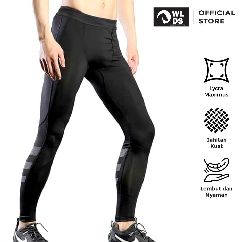 Jual WLDS WALDOS Celana Compression Legging Pria Black Ramos Tight ...