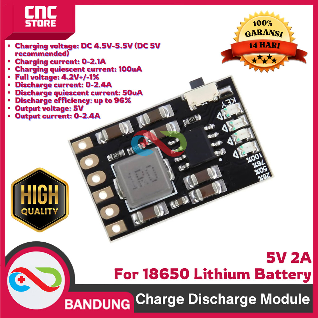 Jual CHARGING AND DISCHARGING INTEGRATED MODULE 3.7V 4.2V 18650 LITHIUM ...