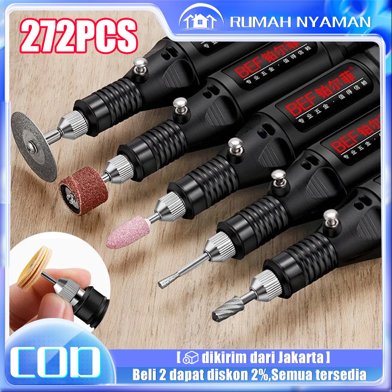 Jual 272PCS Gerenda listrik 18000 RPM Mini Drill Electric Engraver ...