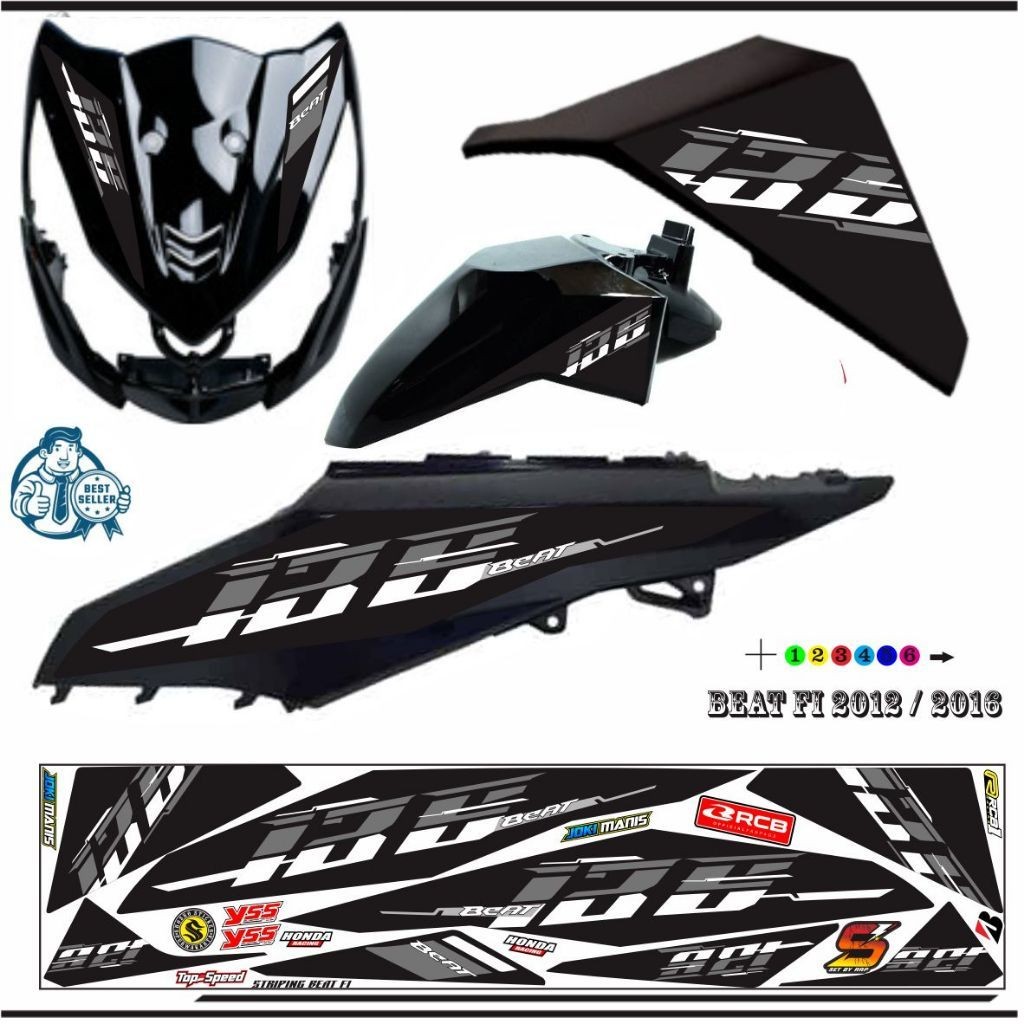 Jual VARIASI STIKER MOTIF KEREN BEAT FI VARIASI MOTOR striping keren ...