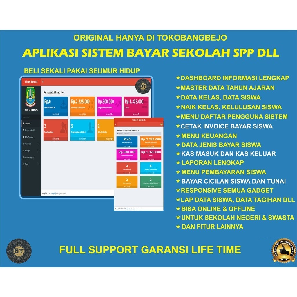 Jual APLIKASI WEB SOURCE CODE PEMBAYARAN SEKOLAH SPP UANG GEDUNG DAN PEMBAYARAN LAINYA LENGKAP ...