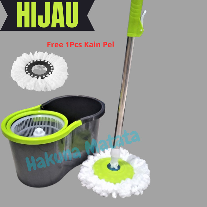 Jual Alat Pel Lantai Spin Mop Pel Putar 360 Alat Pel Magic Ultra Pel ...
