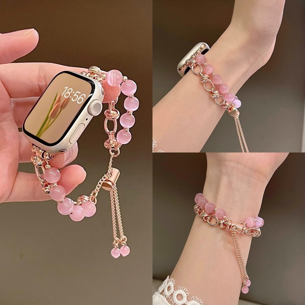 Jual CARAT Crystal Beaded Strap/ iWatch Rantai Logam/ Watch Band S8 7 6 ...