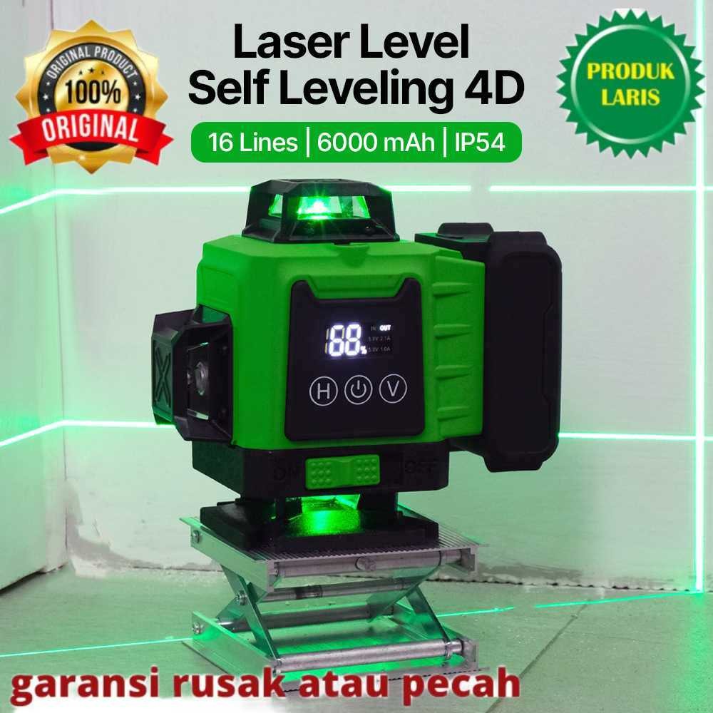Jual Laser Level Self Leveling 4D 16 Lines Hilda Remote Baterai Mesin ...
