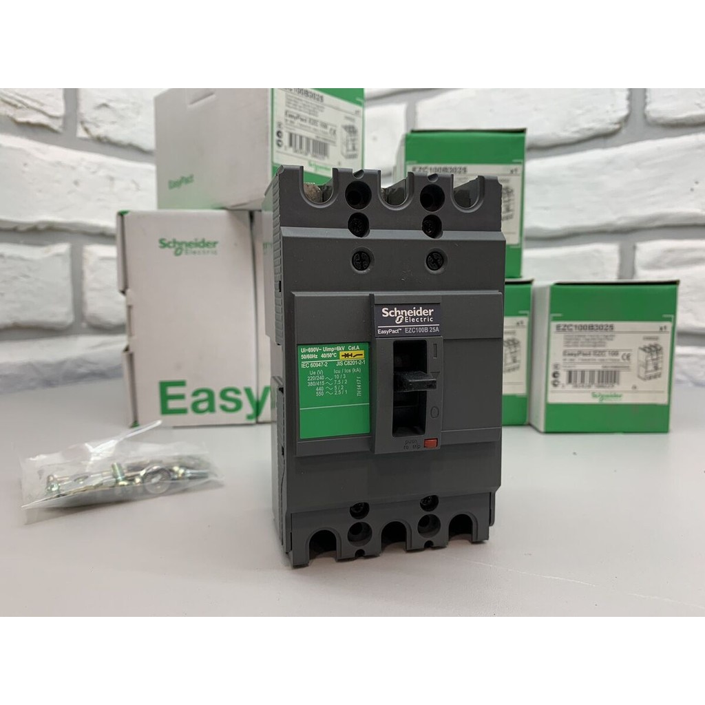 Jual SCHNEIDER MCCB 7 5KA EZC100B 3P 25A EZC100B3025 | Shopee Indonesia