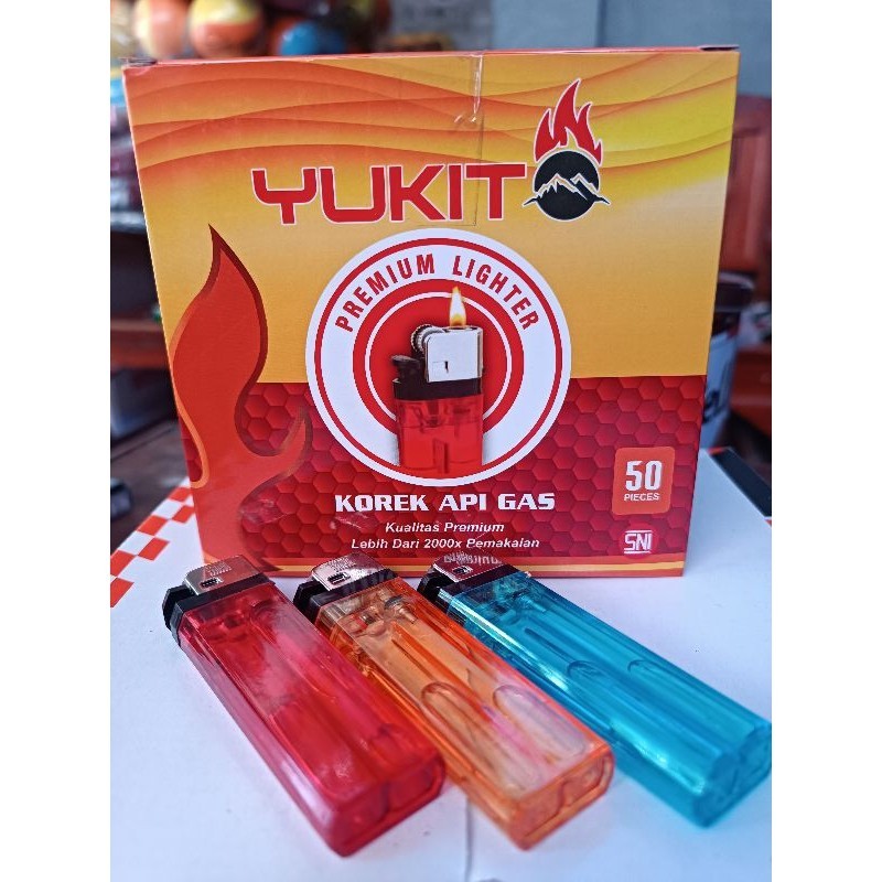 Jual Korek Api Gas Yukit Yukito Isi 50 Pcs Premium Lighter Bukan Roda ...