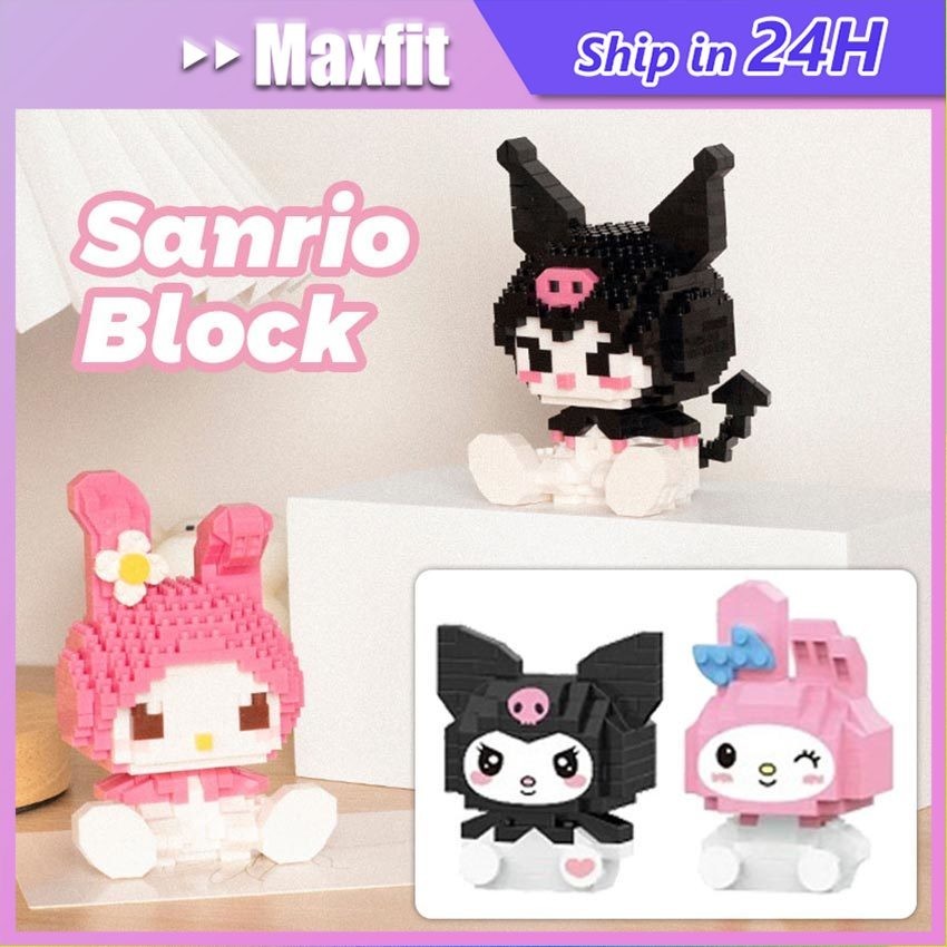 Jual Mainan Balok Susun Sanrio Block Nano Kuromi Melody Bricks Balok ...