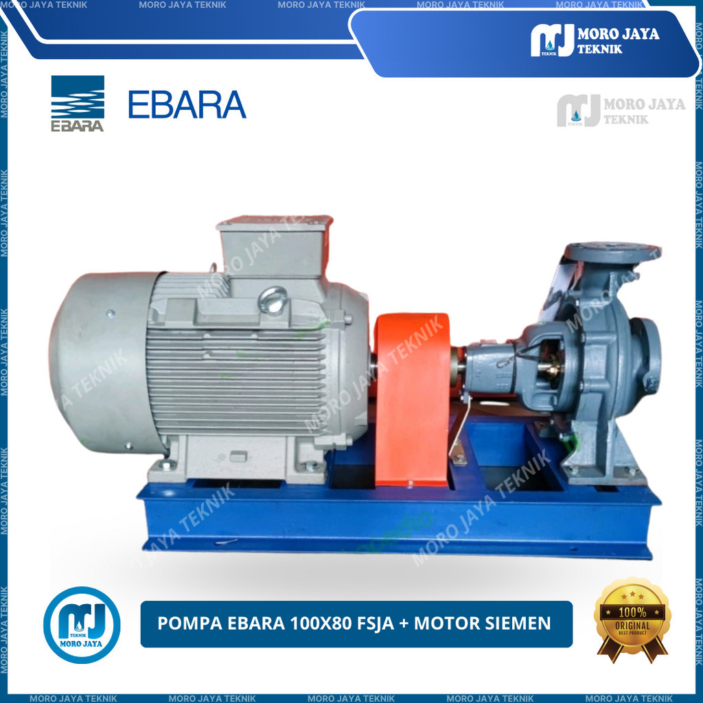 Jual Pompa Ebara 100x80 FSJA + Motor Siemen 37 Kw 50Hp 380v 2900 RPM | Shopee Indonesia