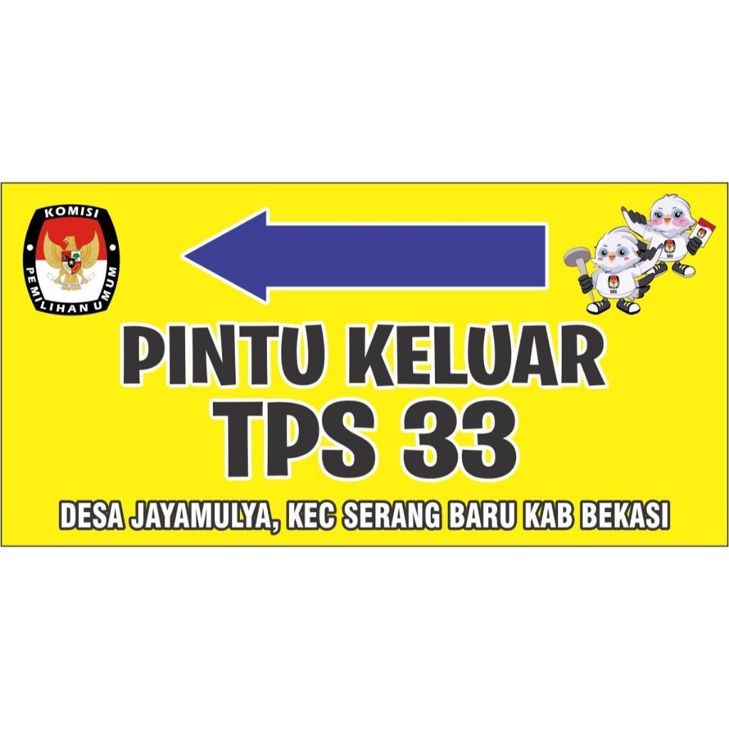 Jual JDM- Spanduk Banner Pintu Masuk TPS Bisa Custom FREE | Shopee ...