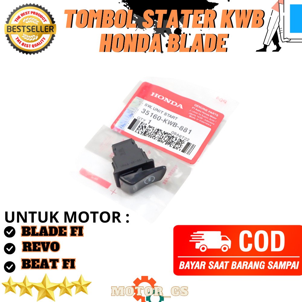 Jual Tombol Starter KVB Motor Honda Beat FI / Vario / Blade FI / Revo ...