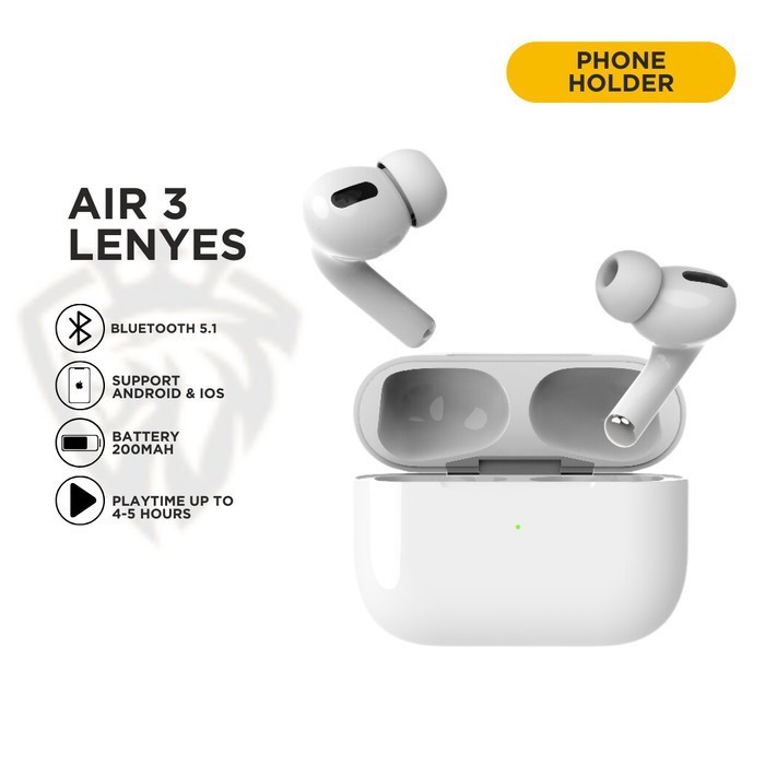 Jual Lenyes AIR 3 TWS Bluetooth 5.1 Hifi Smart Touch Stereo Earbuds ...