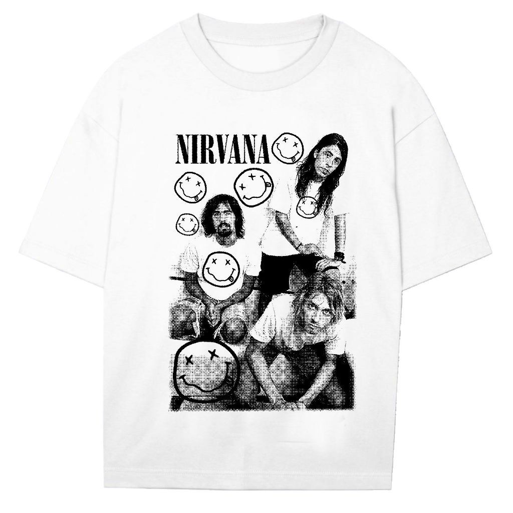 Jual Baju Cowok Band Metal Punk Rock Nirvana 7 Smile RUB603 GB | Shopee ...