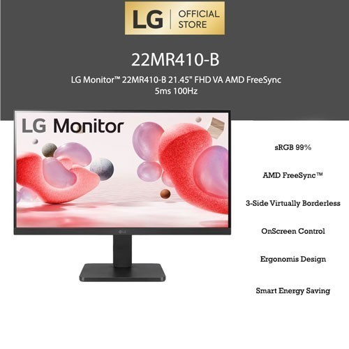 Jual Monitor LG 22MR410-B 21.45'' Full HD Display with AMD FreeSync | Shopee Indonesia