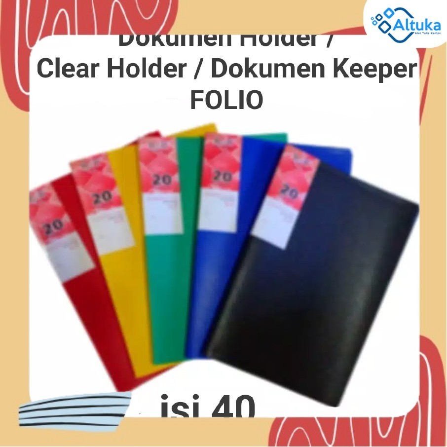 Jual MAP DOKUMEN HOLDER ISI 40 POCKET / DOKUMEN KEEPER / CLEAR HOLDER / DISPLAY BOOK FOLIO ...