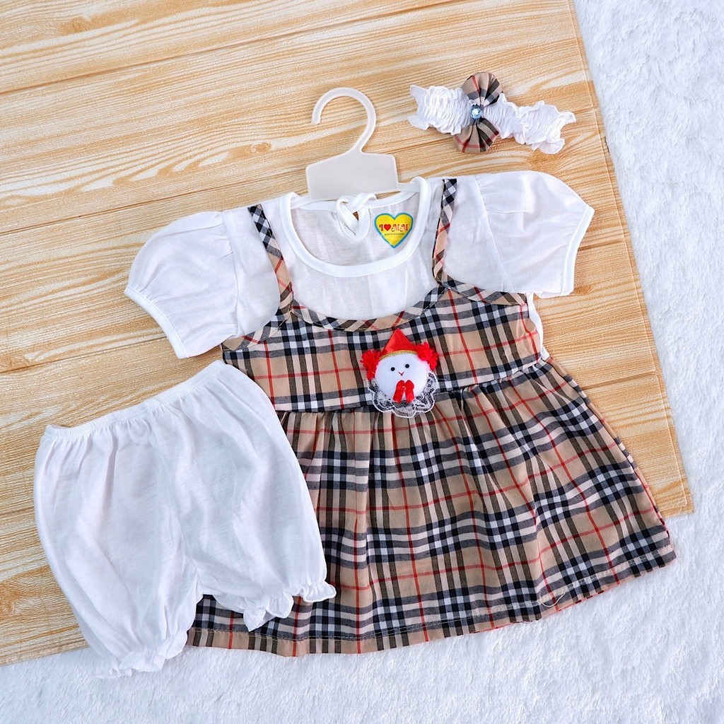 Jual Setelan bayi umur 0-7 Bulan Baju Celana Bando Bayi Perempuan ...