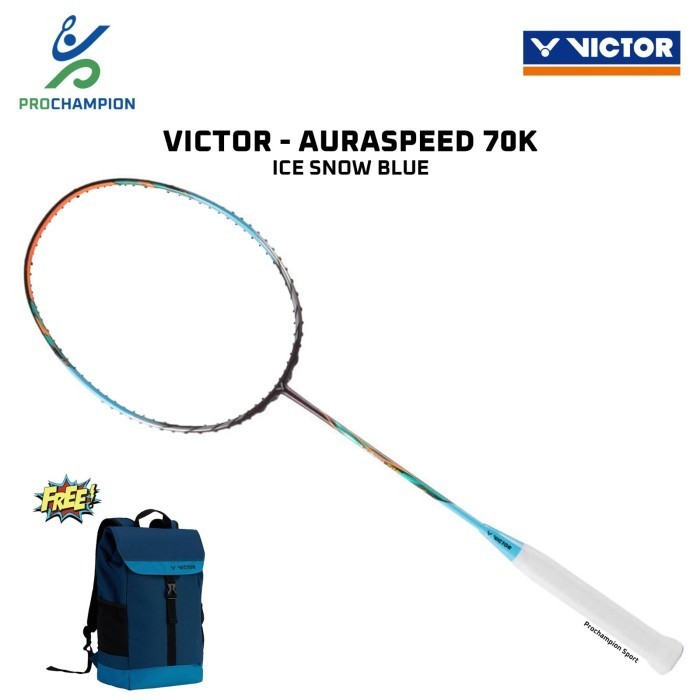 Jual Raket Badminton Victor Original Auraspeed 70K ARS 70K F Blue ...