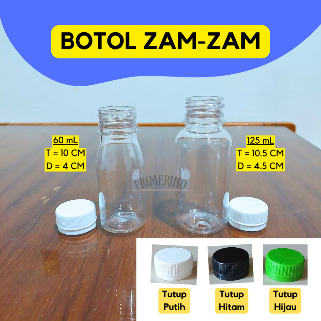 Jual [RP] Botol Zamzam 60 ml / 125 ML / Botol kecil / Botol Zam-Zam ...