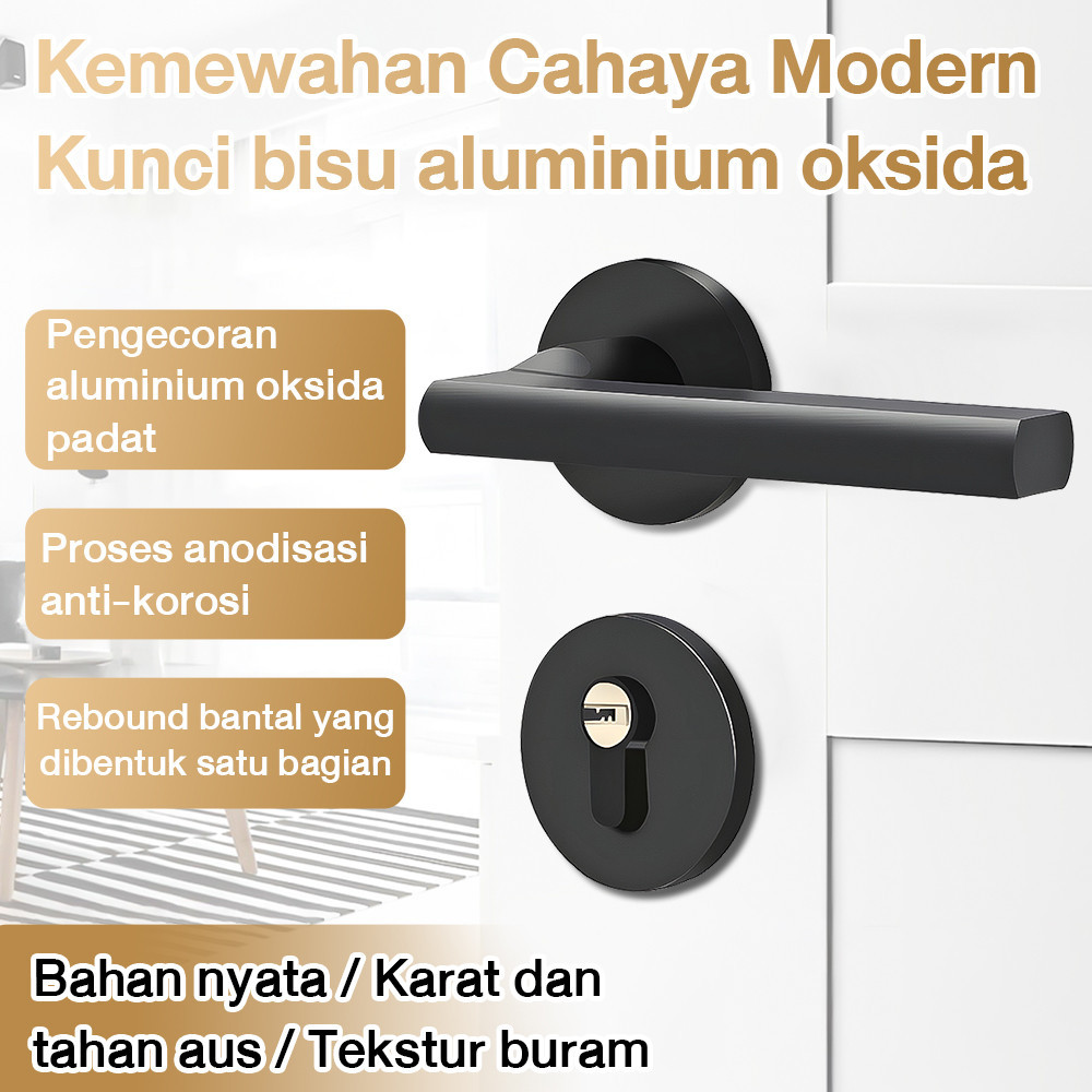 Jual Gagang Pintu Gaya Eropa / Kunci Handle Lock Door Bedroom Living ...