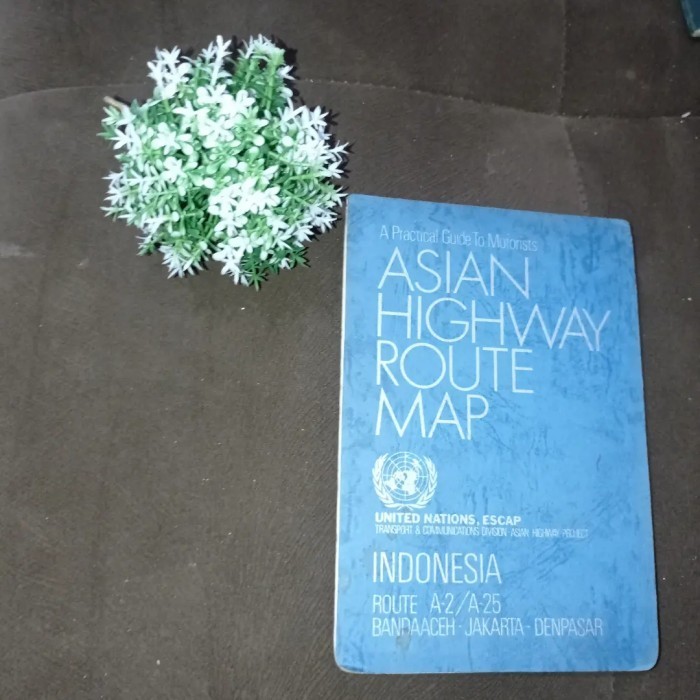 Jual Asian Highway Route Map Peta Selat Malaka ukuran lebar | Shopee ...