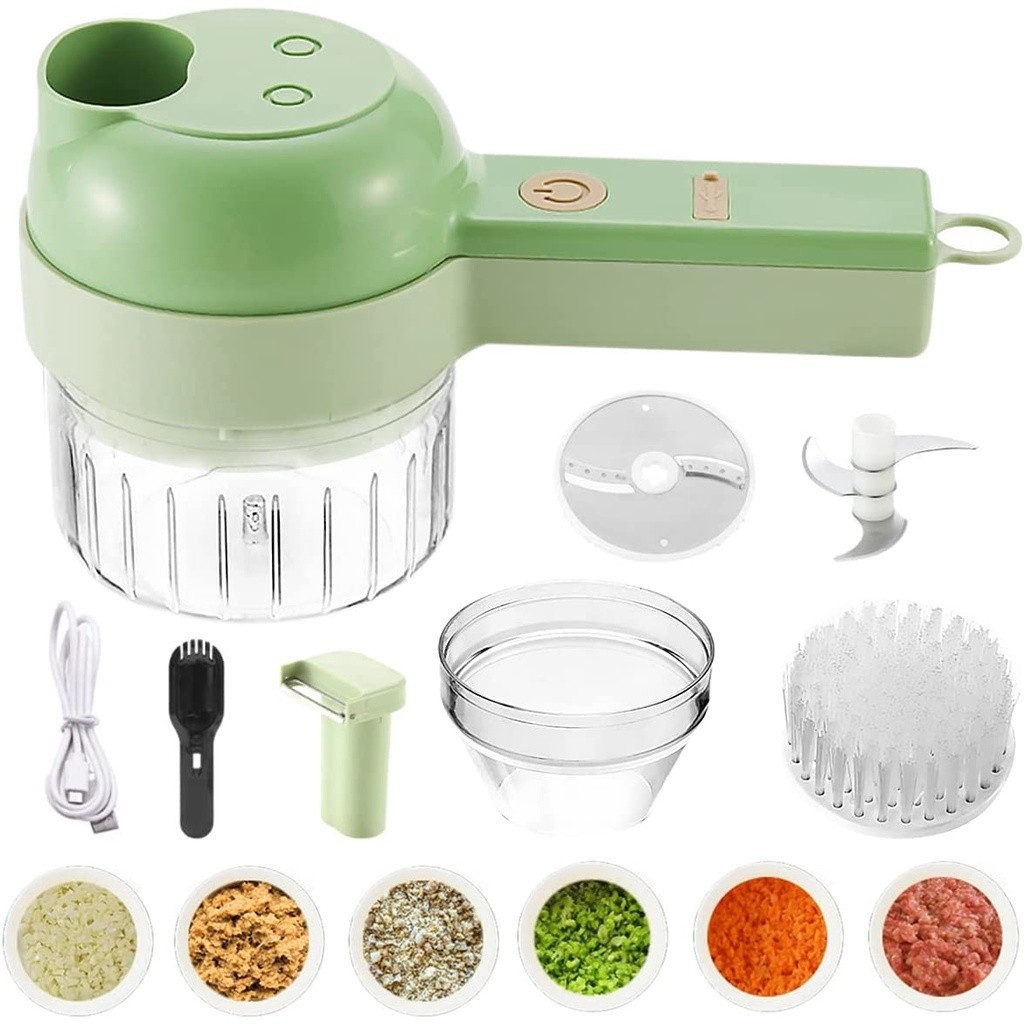 Jual Food Chopper 4 in 1 usb / Alat Pemotong Sayuran | Shopee Indonesia