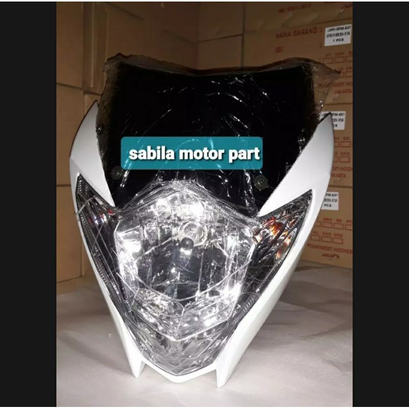 Jual lampu depan suzuki satria fu 150 new/facelift warna putih | Shopee ...