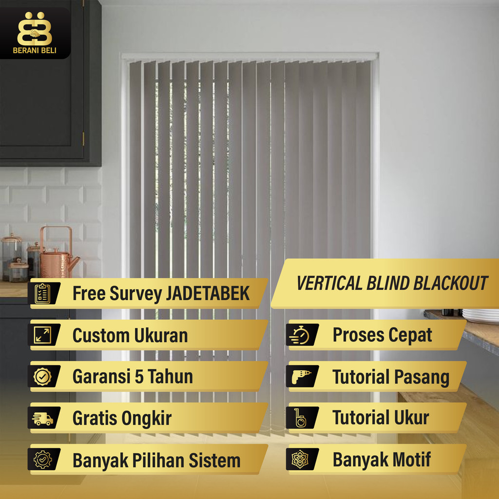 Jual Vertical Blind Blackout Manual /Sharp Point /Gorden Minimalis ...