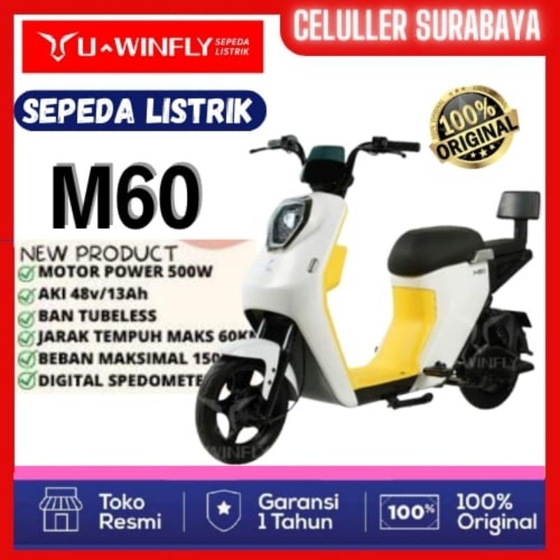 Jual SEPEDA LISTRIK UWINFLY M60 , M60 , uwinfly m60 ,TERBARU DRAGON FLY ...