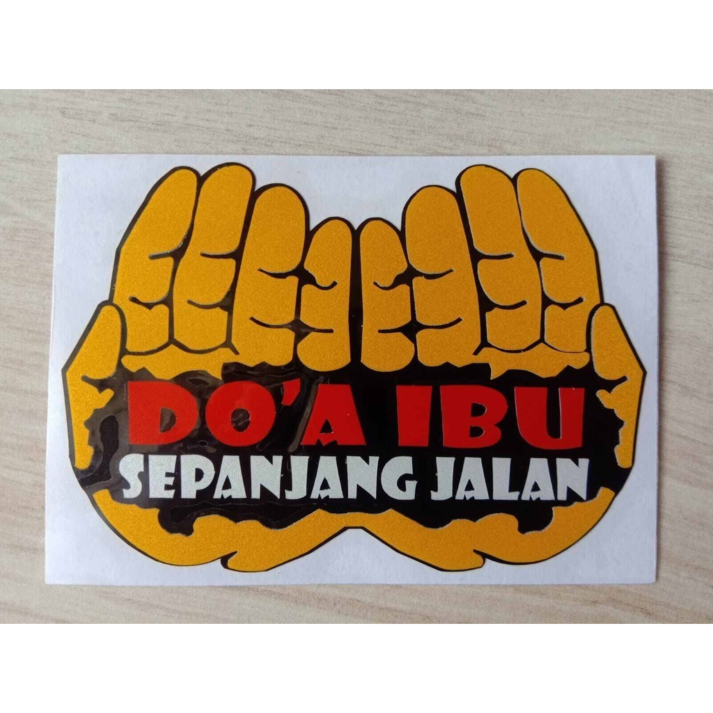 Jual STICKER CUTTING DOA IBU TANGAN BERDOA TULISAN DOA IBU STIKER ...