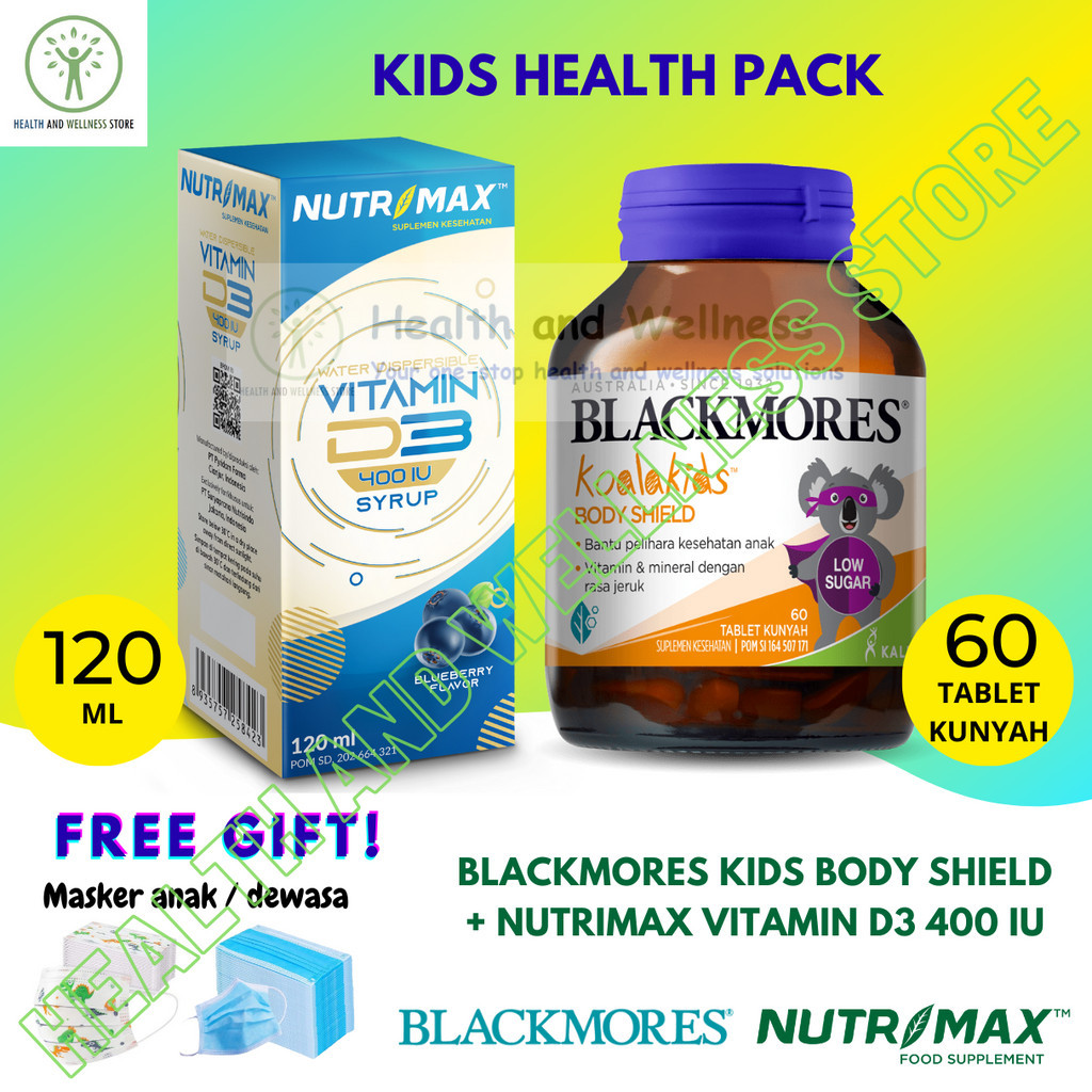 Jual PAKET BLACKMORES KOALA KIDS BODY SHIELD 60 TABLET KUNYAH DAN ...