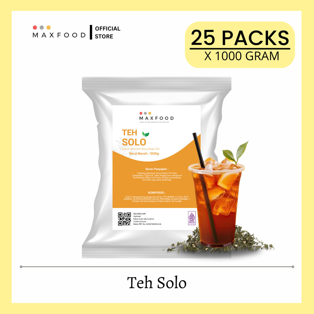 Jual [25 KG] Teh Solo Powder Drink / Bubuk Minuman Teh Rasa Teh Solo ...