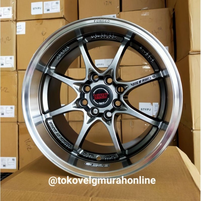 Jual TVMO Velg Mobil Ring 15 hole 8 belang Volk Rays CE28 Hyper black ...