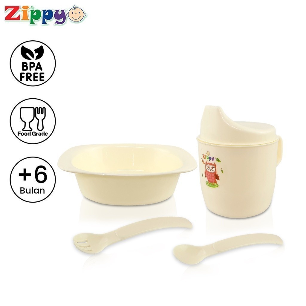 Jual Zippy Feeding Set Kecil Alat makan Bayi 4 Pcs Bahan Polypropylene ...