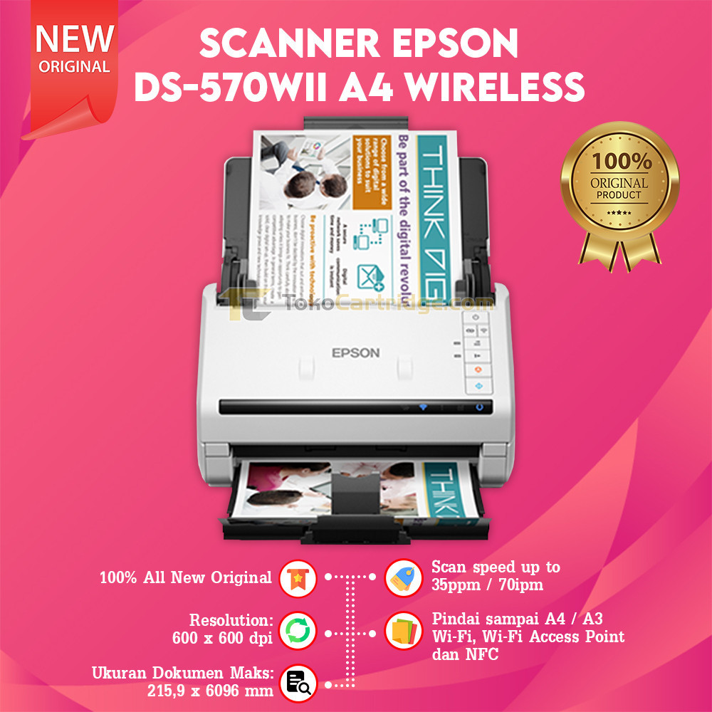 Jual Scanner DS-570WII Epson WorkForce Duplex Sheet-fed Document ...