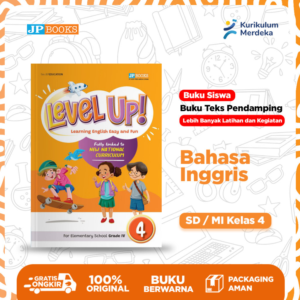 Jual JP Books – Buku Teks Siswa Pendamping Kurmer Sekolah Bahasa Inggris SD Kelas 4 - Kurikulum ...