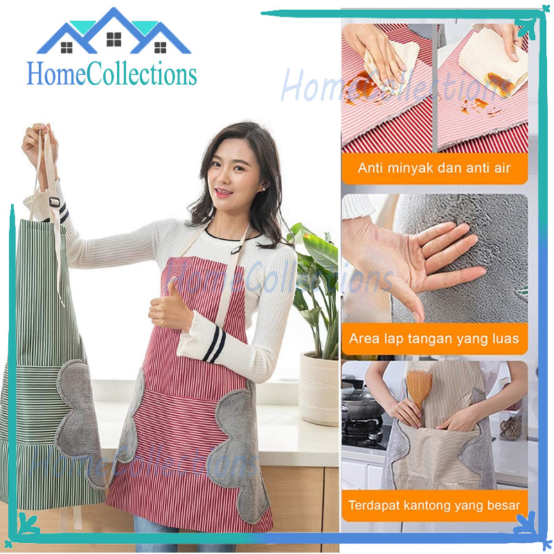 Jual Cloth Apron Masak Tahan Air/Celemek Masak Kain/Tangan Menyeka ...