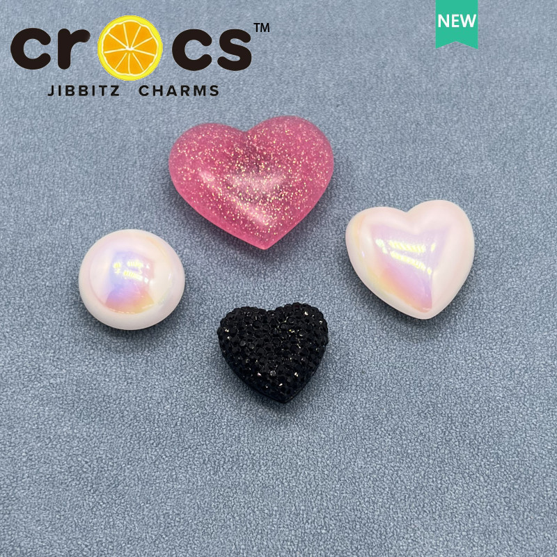 Jual Jibbitz crocs charm Pink Heart Shoes Accessories Fun Fashion ...