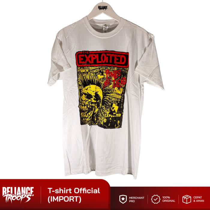 Jual T-shirt Official | The Exploited - Punks Not Dead (White) | Shopee ...