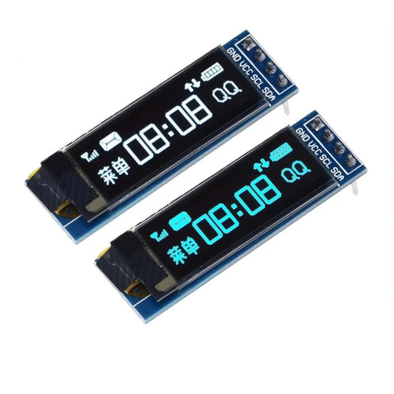Jual 0.91Inch OLED Display Module, I2C Interface, 128X32 LCD Screen SSD1306 Blue/White Light, 3 ...