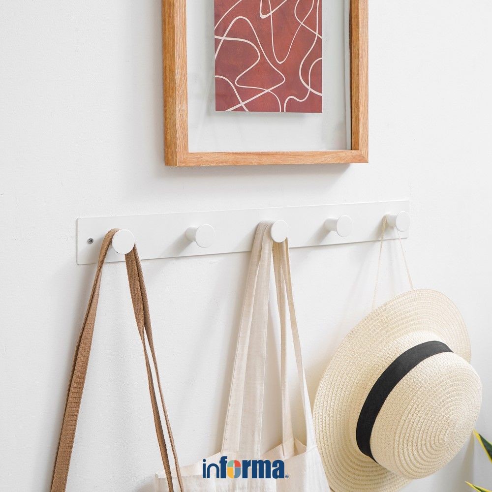 Jual Informa Gantungan Pakaian Dinding 5 Pengait 48X5X3 cm - Putih ...