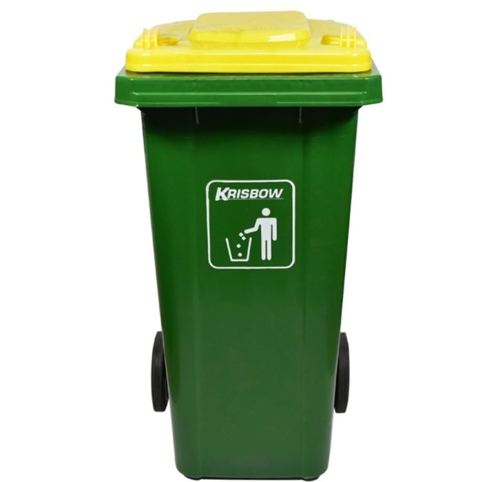 Jual krisbow tempat sampah 120 Ltr outdoor dengan roda / tong sampah - Hijau miyokaid | Shopee ...