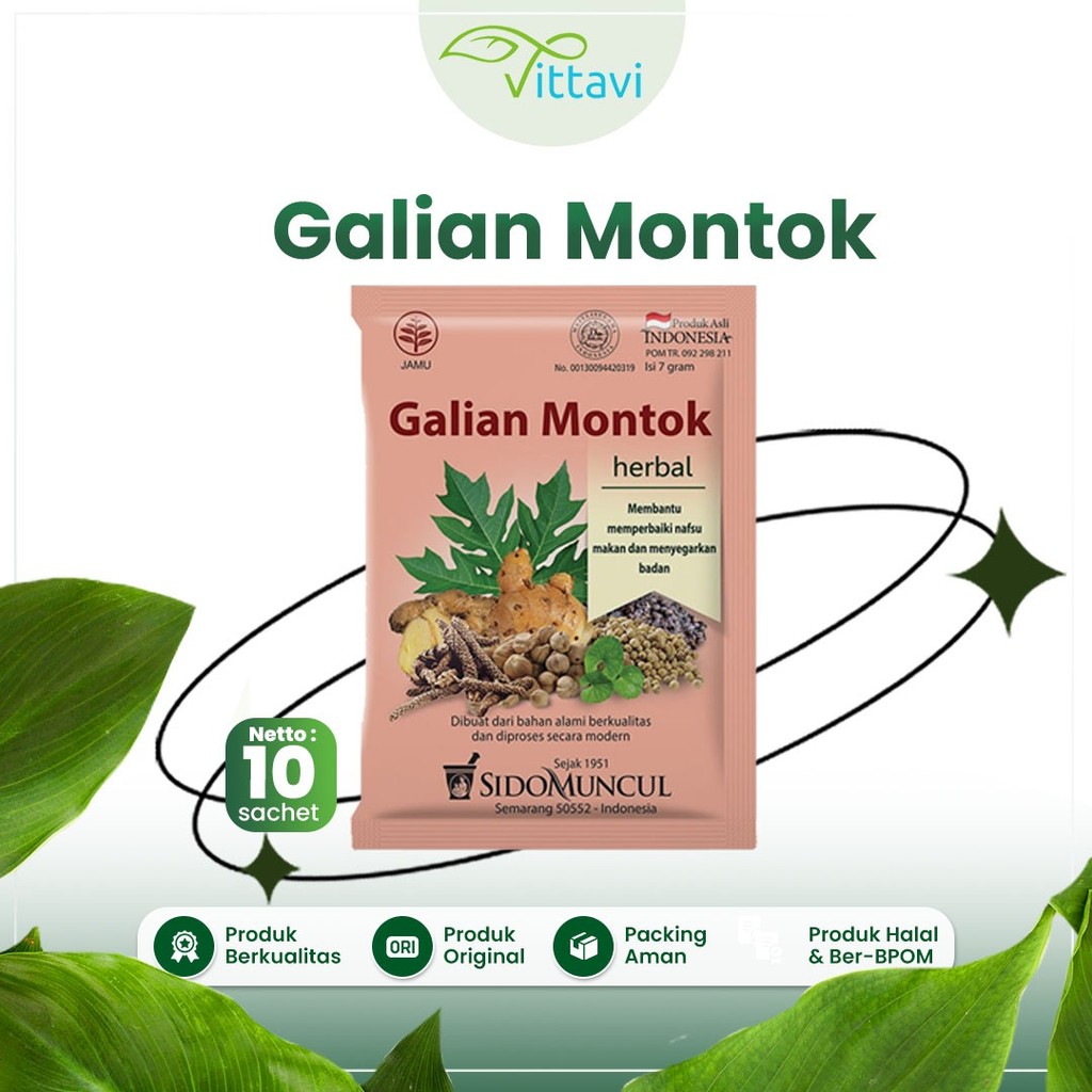 Jual Vittavi Jamu Galian Montok Sidomuncul 10 Sachet - Menambah nafsu ...