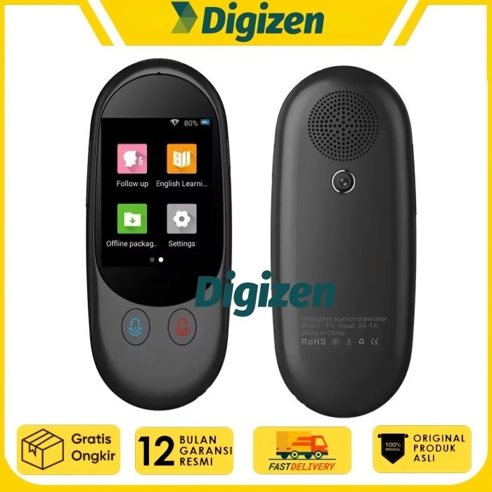 Jual Alat Translate Bahasa Smart Translator F1A Instan Voice Offline Translator Real Time ...