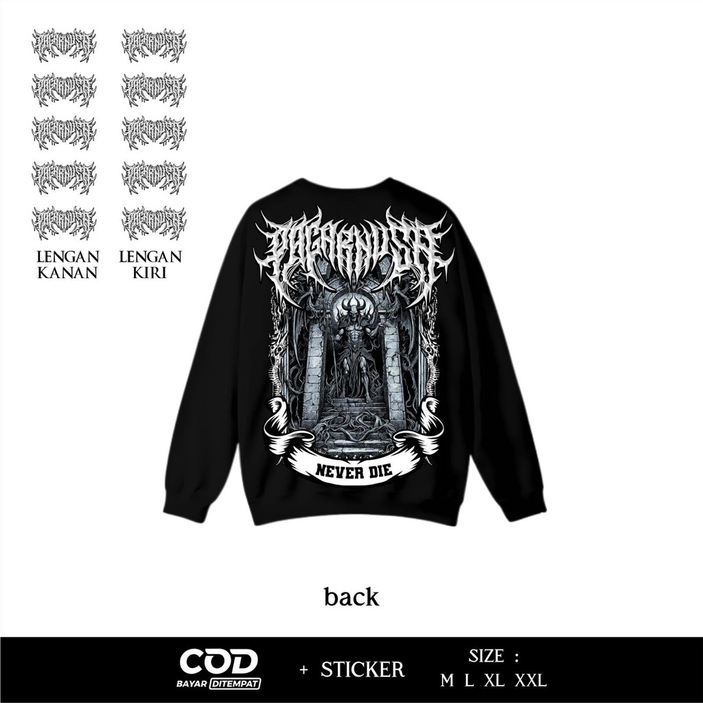 Jual Sweater Pagar Nusa Never Die Sablon DTF Desain Desain Kekinian BY ...